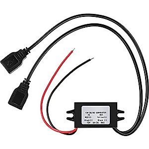 DC Converter Voltage 12V to 5V 3A 15W DC Buck Converter Module, DC to DC Reduced Voltage Regulator Car Power Adapter with Output Power Adapter