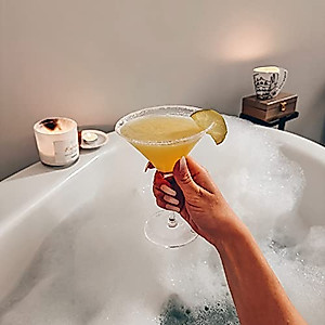 PURE MORA Martini Glasses, Set of 4-7oz - Handblown Premium Crystal Glass for Cockails, Martinis, Home Bar, Cosmos, Gimlet, Parties, Etc - Modern Classic Cocktail Glassware, Gift for Him/Her