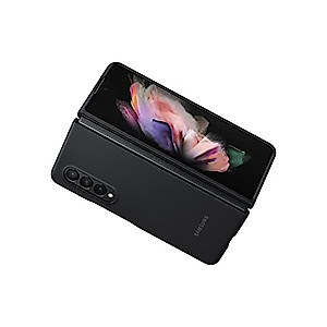 Samsung Electronics Galaxy Z Fold 3 Phone Case, Silicone Protective Cover, Heavy Duty, Shockproof Smartphone Protector, US Version, Black,EF-PF926TBEGUS