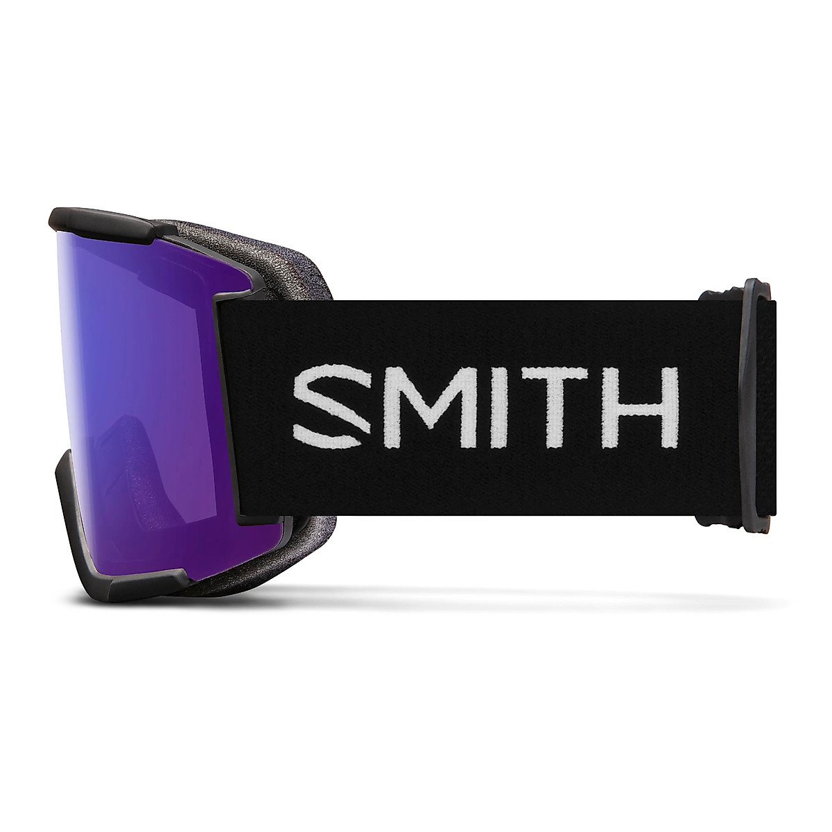 SMITH Squad XL Goggles with ChromaPop Lens – Performance Snowsports Goggles with Replaceable Lens for Skiing & Snowboarding – for Men & Women with Larger Faces – Black + Everyday Violet Mirror Lens