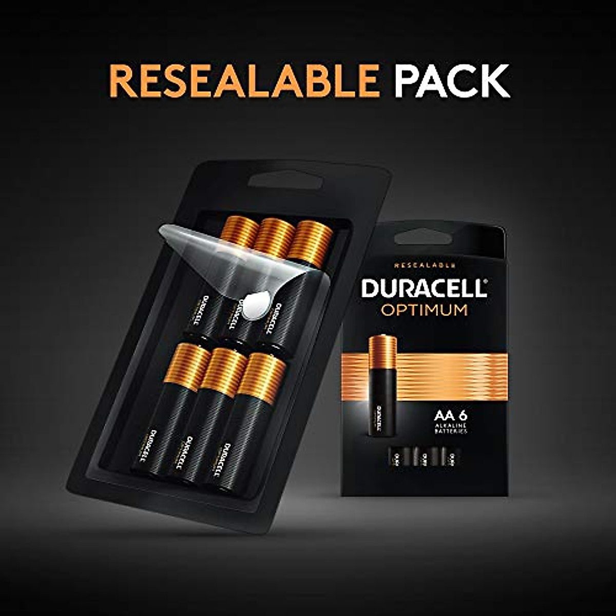 Duracell Optimum AA Batteries, 28 Count Pack Double A Battery With Long-lasting Power, All-Purpose Alkaline AA Battery For Household And Office Devices