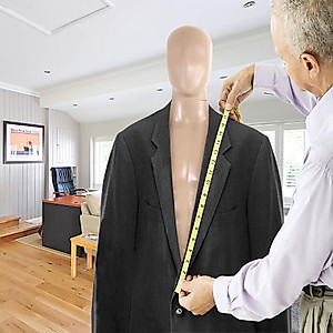 Mannequin Torso Manikin Dress Form Male 73" Adjustable Detachable Realistic Full Body Mannequin Model Display with Metal Base Plastic Head Turns Poseable Adult Dummy Mannequin Stand, Nude