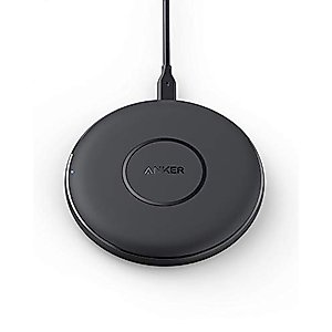 Anker 10W Max, 313 Wireless Charger (Pad), Qi-Certified Wireless Charging for iPhone 14/14 Pro/14 Plus/14 Pro Max, Fast Charging Galaxy S20 S10 S9 S8, Note10 (No AC Adapter)