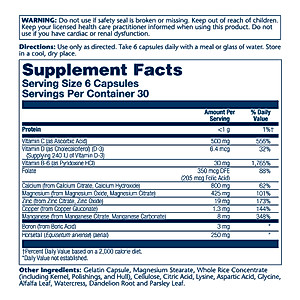 Solaray Calcium Citrate Supreme 800mg Advanced Bone Support Blend | Gentle Digestion Formula | 30 Servings | 180 VegCaps