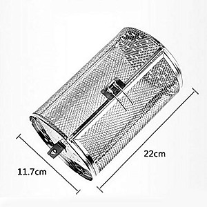 Stainless Steel Rotisserie Grill, 360 Degree Rotatable Heating Oven Cages Oven Racks Oven Basket, Oven Roaster Drum for Peanut Dried Nut Coffee Beans BBQ
