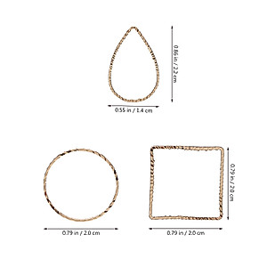 VILLCASE 30pcs Geometric Figure Earring Hoops Earrings Findings Craft Earring Making Accessories