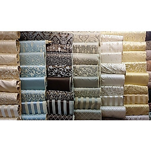 Damask Upholstery and Drapery, Jacquard Fabric Sold by The Yard (Burgandy)