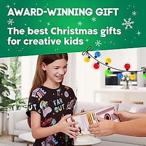 kipod Wooden Art Tracing Projector Drawing Kit for Kids with Washi Tape Wall Decor Stickers. Draw, Project and Trace DIY GrafiTape Toy. Cool Art and Craft Gift Ideas for Girls and Boys Ages 6-12