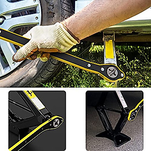 Auto Labor-Saving Jack Ratchet Wrench, Universal 360 Degree Swivel Tire Wheel Jack Ratchet Wrench Scissor Jack, Wrench Jack Lift Speed Handle Tool Car Jack Lug Wrench for Travel Motorcycle Car SUV
