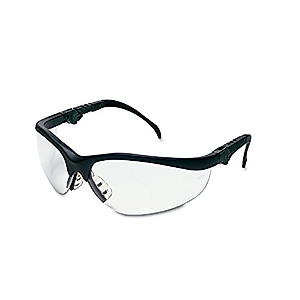 MCR KD310 Crews Klondike Plus Safety Glasses Ratchet Black Frame ClearLens, 1 Pair