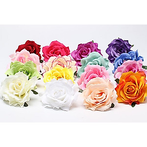 DreamLily Rose Flower Hair Clip Flamenco Dancer Pin up Flower Brooch BC10 (Big Red)