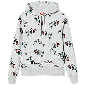 Amazon Essentials Disney | Marvel | Star Wars | Princess Women's Fleece Pullover Hoodie Sweatshirts (Available in Plus Size), Minnie Icons, Medium