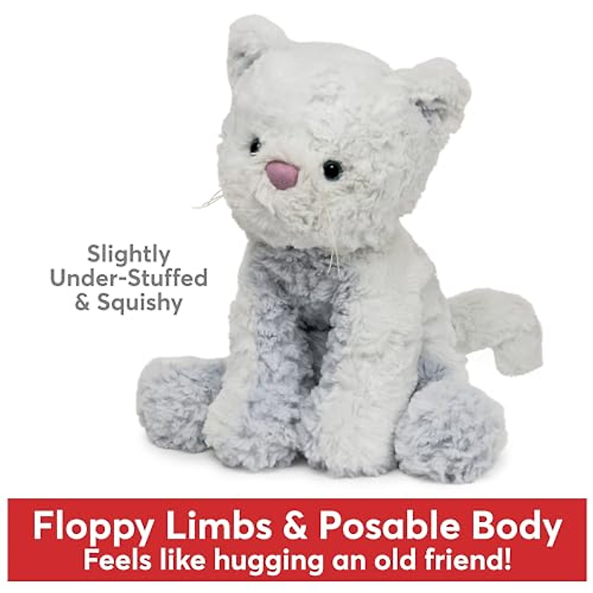 GUND Cozys Collection Kitty Cat Plush Soft Stuffed Animal for Ages 1 and Up, Blue, 10"