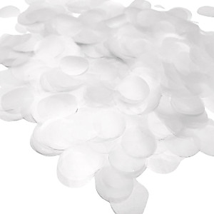 Dissolving Water Soluble Rice Paper Confetti White Wedding Confetti 20000 Pieces 150 Gram 2CM Biodegradable Circle for Send Off Outdoor Beach Reception Ceremony Celebration Classic Modern Decoration