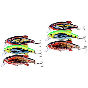 BESPORTBLE 6 Pcs Fishing Bait Lifelike Lure Trout Bait swimbait Swim Baits Lures Trout Fishing Gear Fishing Tackle Saltwater Fishing Lures bass Lure Minnow Fishing Lures Small Fish Fake Bait