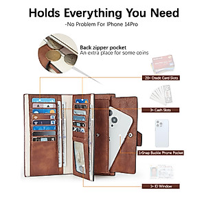 BOSTANTEN Womens Leather Wallets RFID Bundle Leather Laptop Backpack