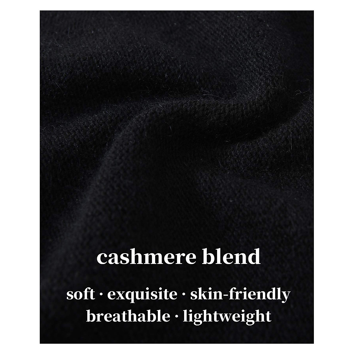 jaxmonoy Cashmere Hat Knit Slouchy Beanies for Women Winter Soft Warm Ladies Wool Knitted Skull Beanies Cap - Black