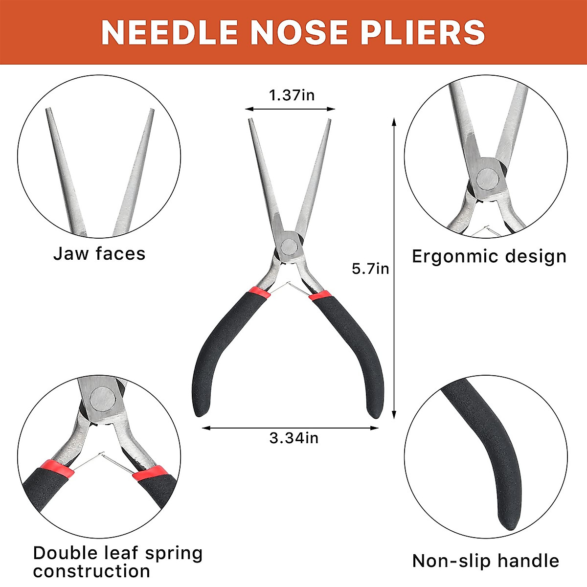 Worldity 22 Pieces Metal DIY Model Tool Sets Metal Earth Model Kits, 2 Nose Pliers and Tab Edge Cylinder Cone Shape Bending Assist Tools for 3D Metal Jigsaw Puzzles Assembly