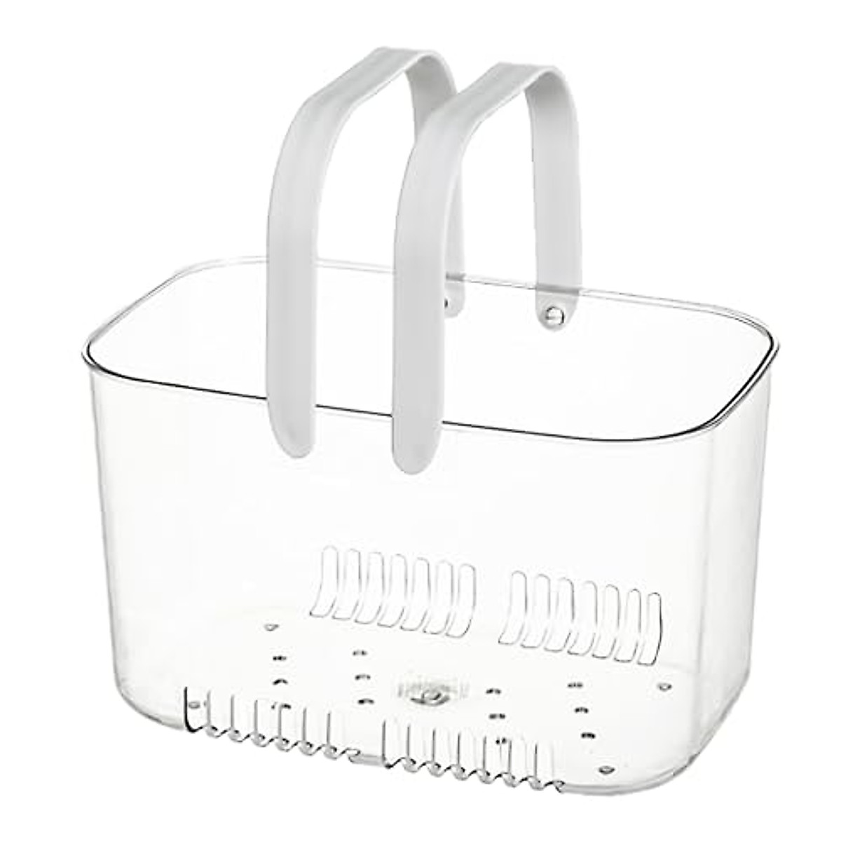 Transparent Multifunctional Shower Caddy Basket, Portable Handle, Waterproof, PET & PP Material, for Bathroom Use