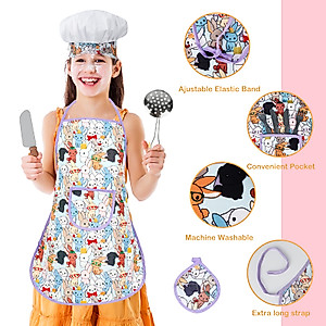 Holycco Kids Toy Kitchen Accessories, Toddler Kitchen Set for Kids with Play Pots and Pans, Play Kitchen Accessories Toy Gifts for Girls, Kids Kitchen Playset, Pretend Play Kitchen Toys for Girls Boys