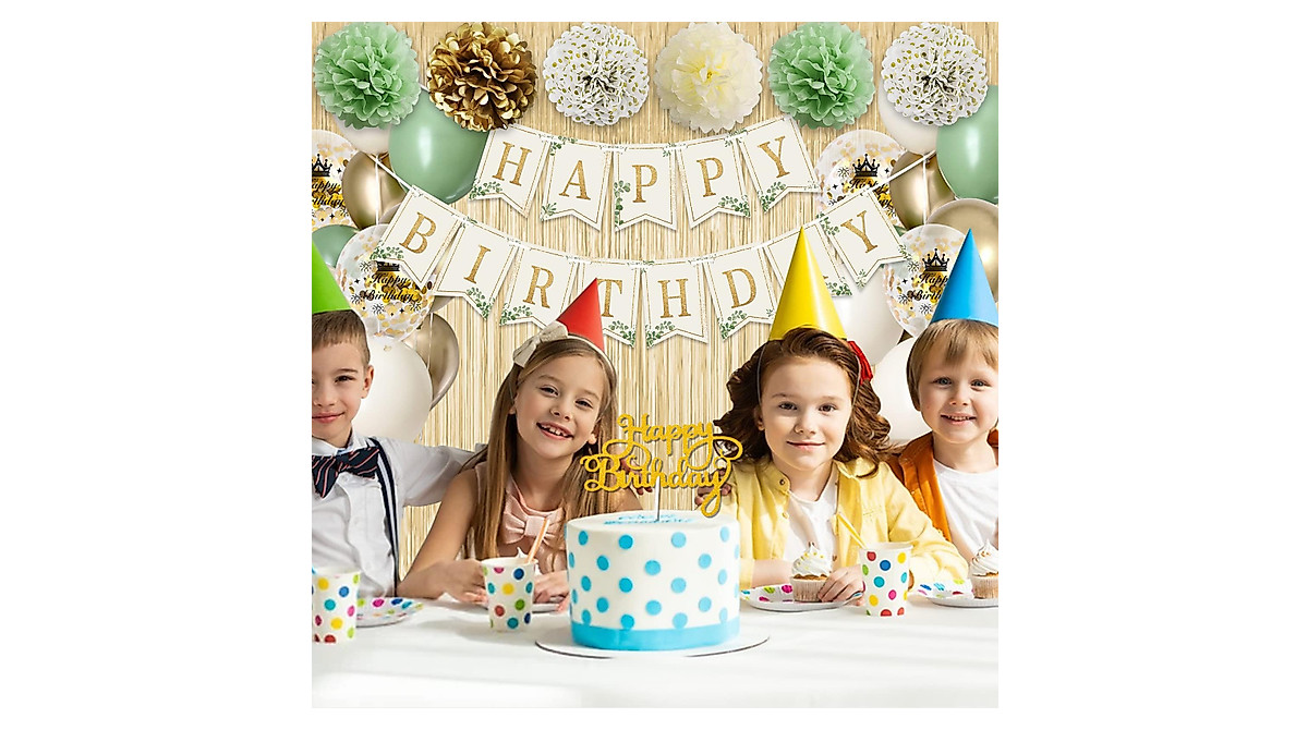 Sage Green Birthday Decorations - Elegant Party Decor