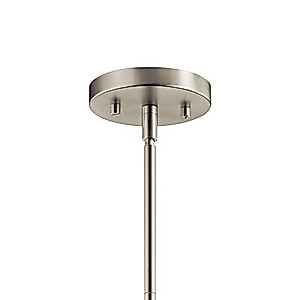 Kichler Crosby 10.75" 1 Light Mini Pendant with Clear Glass Brushed Nickel