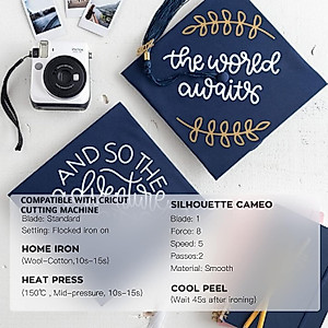 Dysania White HTV Heat Transfer Vinyl Bundle- 10 Pack 12"x12"Sheets HTV Vinyl, Pu Iron on Vinyl for T-Shirt,Easy to Cut & Weed for Heat Vinyl Design