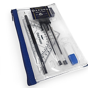 Helix Oxford Exam Set of 7 – Pens, Pencil, Eraser, Sharpener, Multi Instrument, Pencil Case