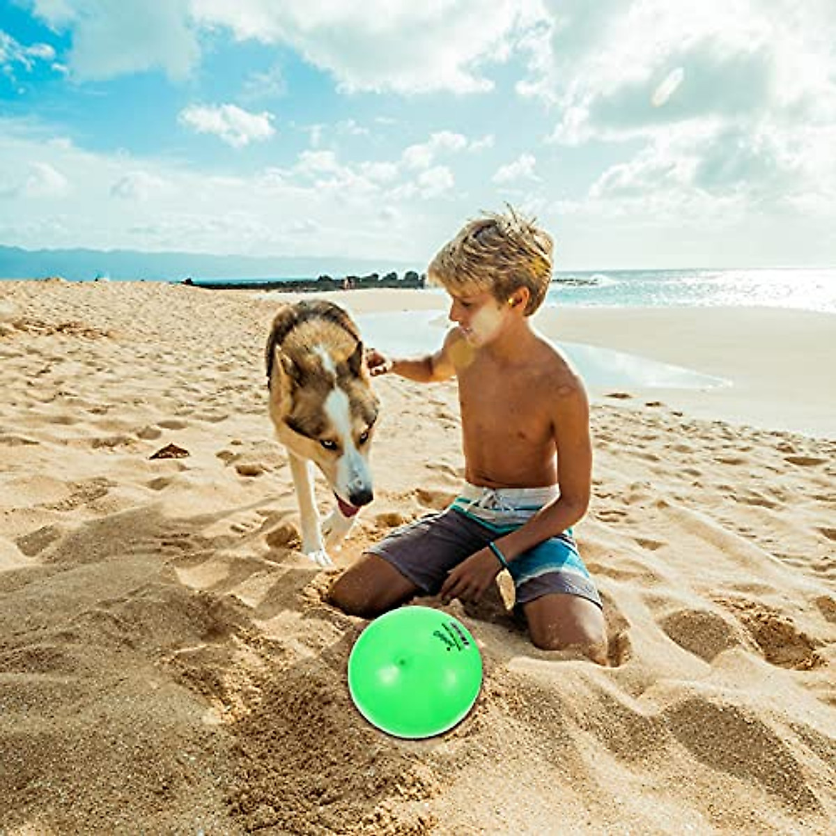 Toyvian Kids Toys 9pcs Kids Interactive Sand Toy Playing Outdoor Summer for Beach Balls Giant Games Play Pool Fun Inflatable Toys Beachball Water Blow Thickened Up Pvc Outdoor Toys