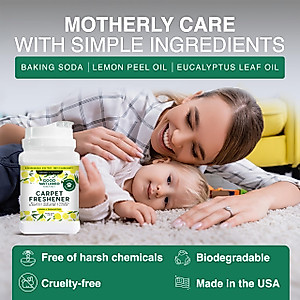 Good Natured Brand | Carpet Freshener & Deodorizer Powder | Pet Odor Eliminator for Strong Odor & Pet Urine | Fresh Natural Lemon & Eucalyptus Scent | Biodegradable, Safe for Homes with Pets - 70oz