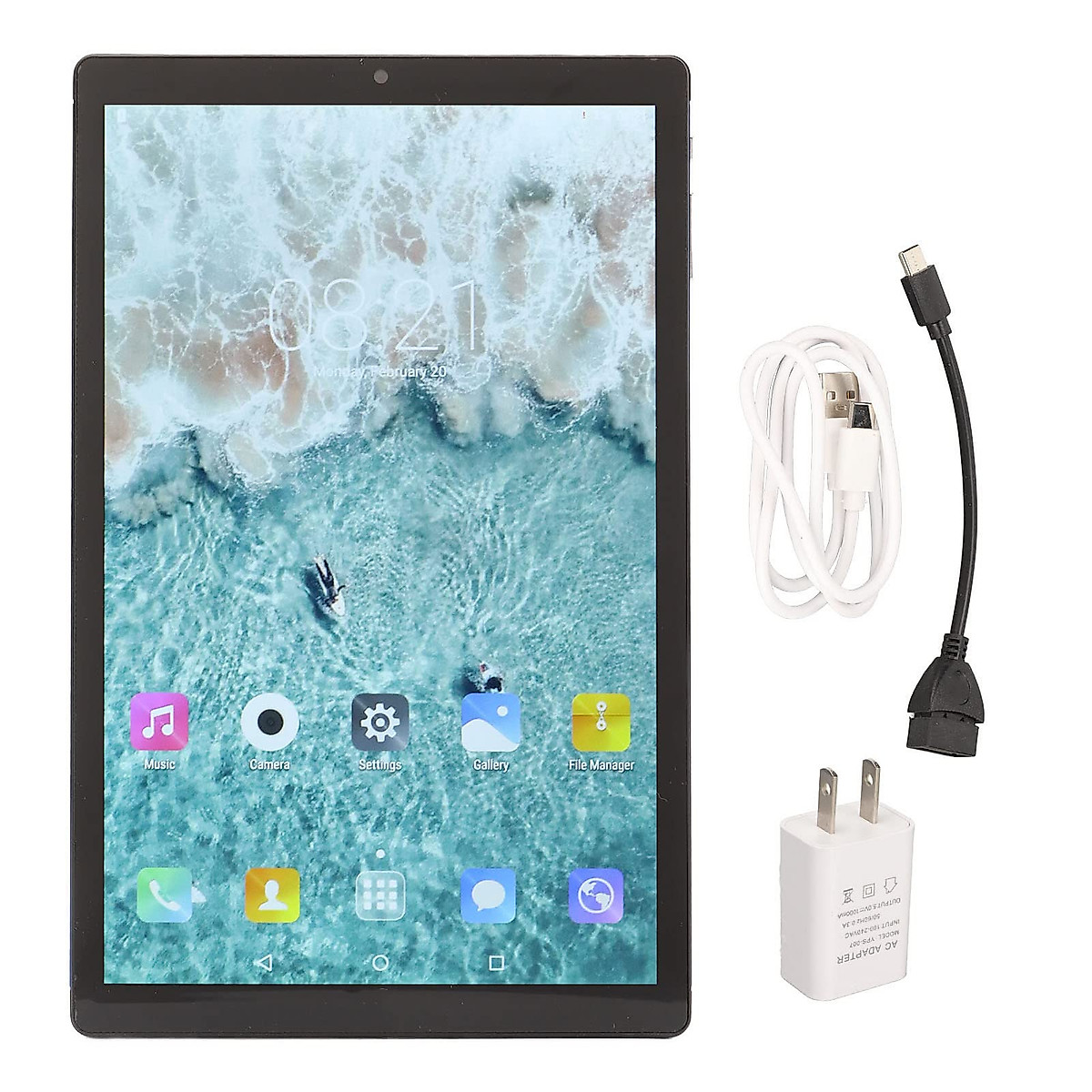 AMONIDA HD Tablet, 10.1 2.4GHz 5GHz WiFi Dual Camera Blue Tablet (US Plug)