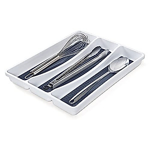 Copco Basics 3 Compartment Drawer Organizer, Steel Blue