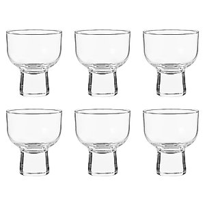 Toyo Sasaki Glass J-00300 Cooling Sake Glass, Clear, 4.2 fl oz (125 ml), Cup, Made in Japan, Dishwasher Safe, Pack of 6