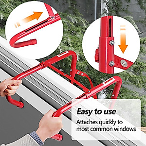 SIMEFUL Fire Escape Ladder, Emergency Fire Ladder 2 Story Window, Escape Ladders Extends to 15-Feet with Anti-Slip Rungs for Homes