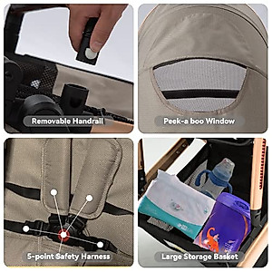 Infant Newborn Baby Bassinet Stroller - 2 in 1 High Landscape Convertible Stroller with Reversible Seat | Foldable Aluminum Alloy Pram Anti-Shock Toddler Pushchair Strollers for 0-36 Months Babies