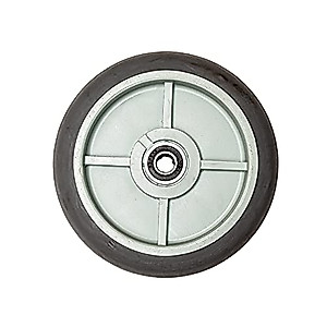HaulPro Hand Truck Wheels -Set of 2- Flat-Free Dolly Wheels Replacement - Heavy Duty 8 x 2 inch Rubber Dolly Tires - 350 lb. Capacity - Semi-Precision Bearings - Ideal for Hand Truck, Utility Cart
