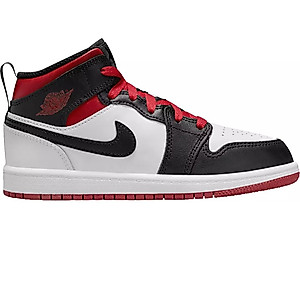 Jordan Little Kid's 1 Mid White/Gym Red-Black (DQ8424 106) - 1.5