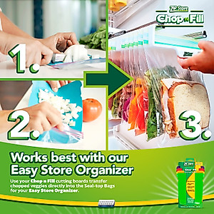 Zip-n-Store - Chop-n-Fill - Flexible Chopping Mats, BPA-Free, Non-Slip, Dishwasher-Safe - Multipurpose Kitchen Cutting Boards - Set of 5