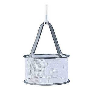 VPABES Mini Mesh Shower Dry Basket Hanging Drying Net Bath Organizer Storage for Makeup Brush Beauty Sponge Blender Hanging Dryer Rack for Bathroom Laundry