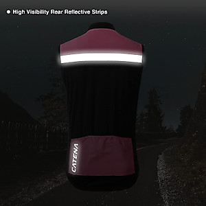 CATENA Space Cotton Women Cycling Vest Lightweight Puffer Warm Sleeveless Jacket Windbreaker Waterproof Coat