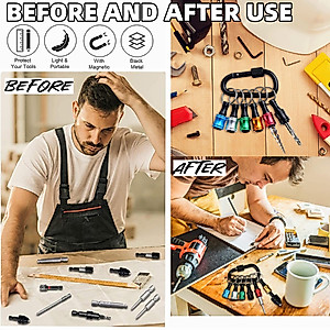12Pcs 1/4 inch Hex Shank Aluminum Alloy Screwdriver Bits Holder Extension Bar Drill Screw Adapter Change Keychain Portable for Screwdriver & Drill Bits & Flexible Drill Bit Extension Set & Nut Driver