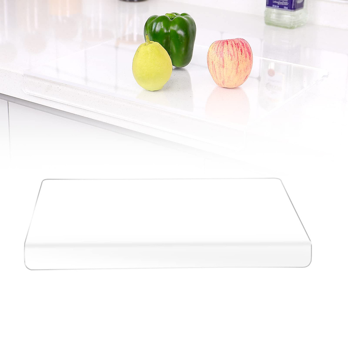 Acrylic Anti-Slip Transparent Cutting Board, 2023 New Acrylic Cutting Boards for Kitchen Counter, Clear Chopping Board Non Slip Cutting Boards with Lip for Kitchen Cutting (16 * 12 in)