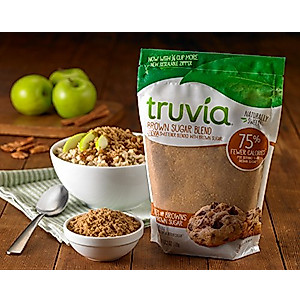 Truvia Brown Sugar Blend, Mix of Natural Stevia Sweetener and Brown Sugar, 18 oz Bag