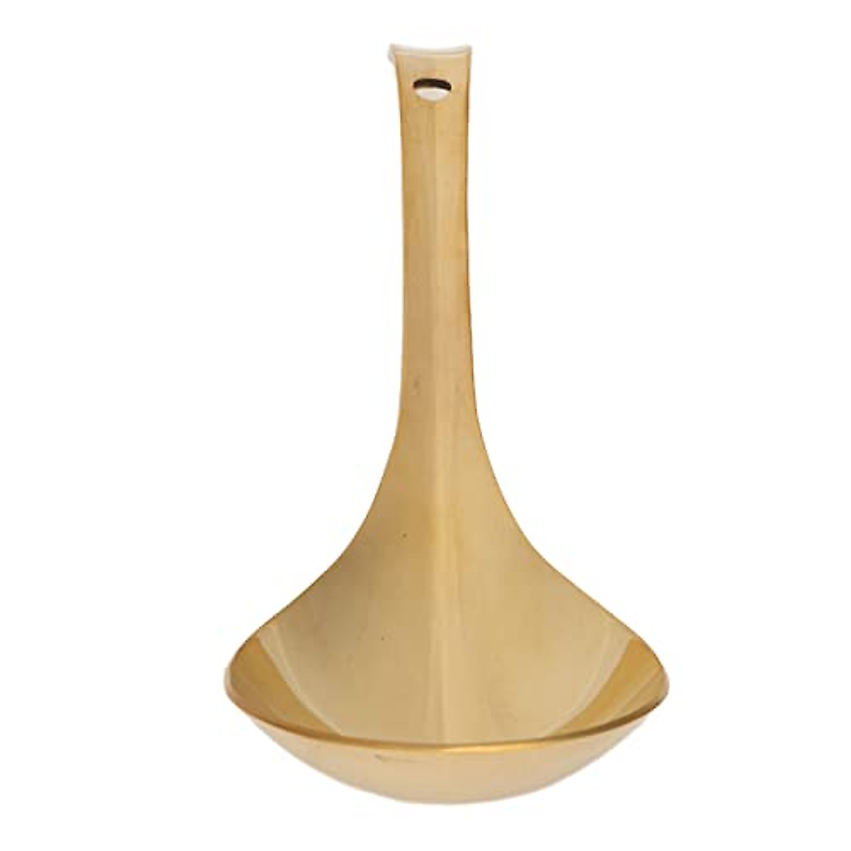 Serving Spoon, Brass Material Glossy Comfortable Grip Thickened Mirror Polished Finish Soup Ladle for Restaurant(Small)