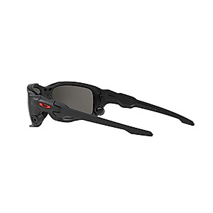 Oakley Men's OO9329 Ballistic Shocktube Rectangular Sunglasses, Matte Black/Black Iridium, 61 mm