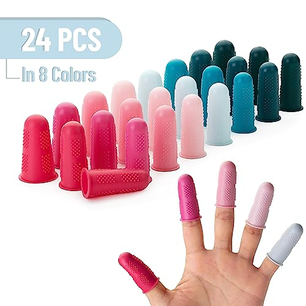 Mr. Pen- Hot Glue Gun Finger Protectors, 24 pcs, Silicone Finger Protectors, Rubber Fingers Tips, Rubber Finger Covers, Rubber Finger Tips Protector, Finger Gripper, Finger Grip, Finger Rubber Tips