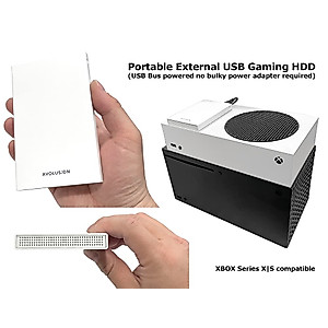Avolusion HD250U3-WH 500GB USB 3.0 Portable External Gaming Hard Drive (for Xbox Series X|S, Pre-Formatted) (Renewed)