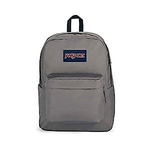 JanSport Superbreak Plus Backpack - Work, Travel, or Laptop Bookbag with Water Bottle Pocket, Graphite Grey