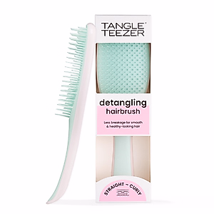 Tangle Teezer Ultimate Detangler Hairbrush for Wet & Dry Hair, Eliminates Knots & Reduces Breakage for All Hair Types, Baby Pink & Mint