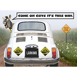 2 Funny Prank Caution Senior Driver Car Magnet Sign Gag Gifts for Elderly Women, Men, New Drivers & Student Drivers, Great Joke Gift for Over 40 & 50 Year Old People & Other UFO Driving Life Forms